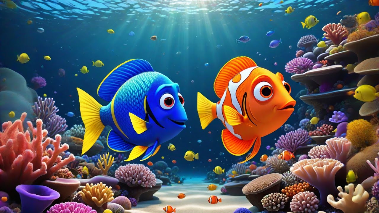 Six Colorful Fish Wiggle By | Fun Kids Song | Nursery Rhymes and Baby ...