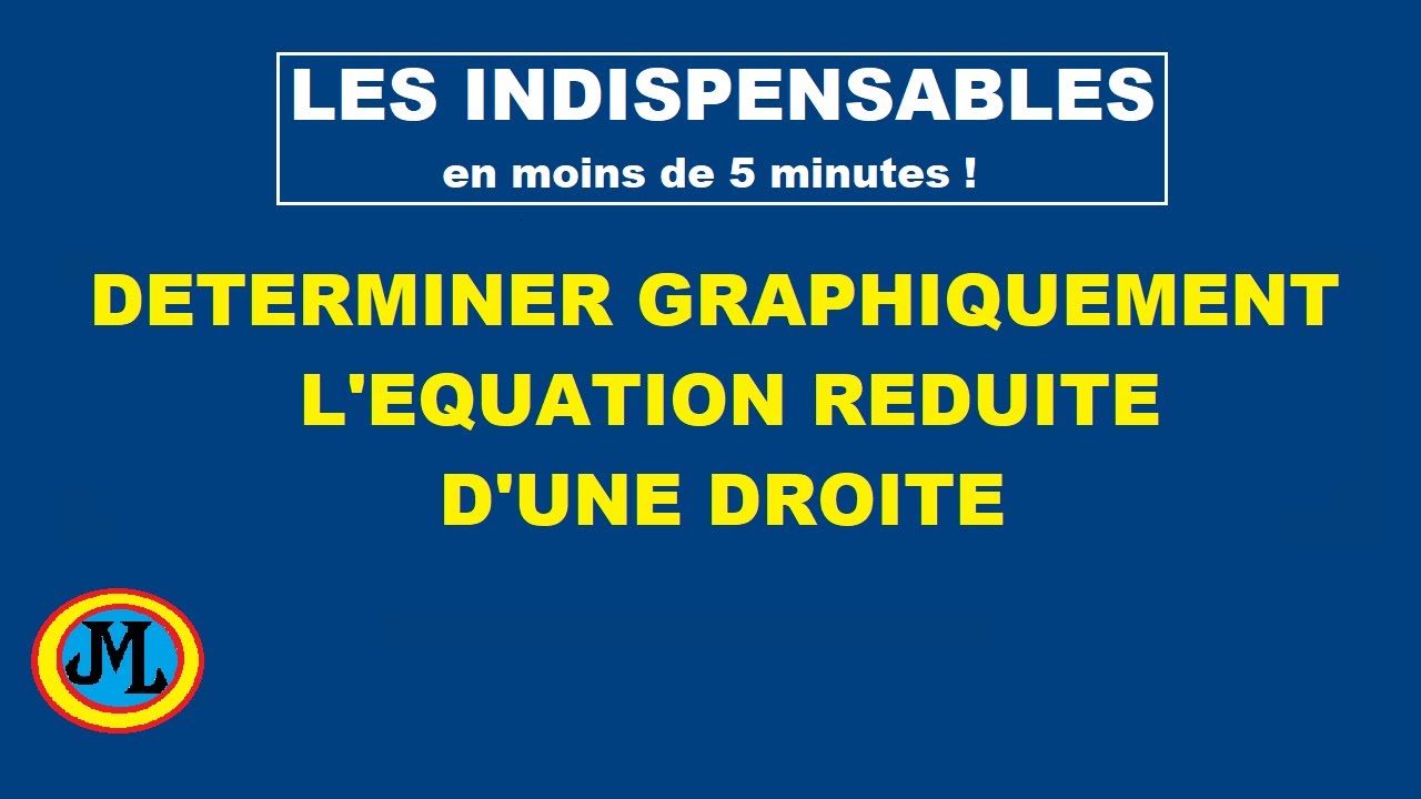 Déterminer graphiquement l'équation réduite d'une droite. - YouTube