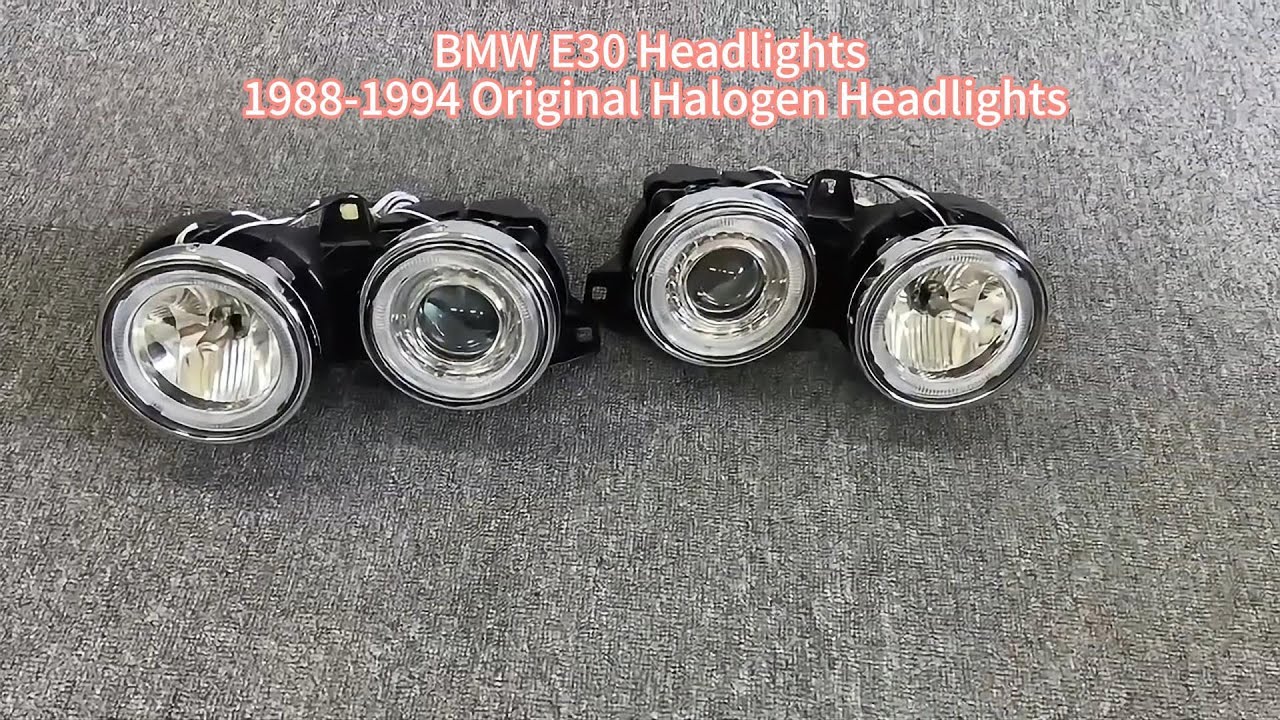 BMW E30 Headlights | 1988-1994 Original Halogen Headlights - YouTube