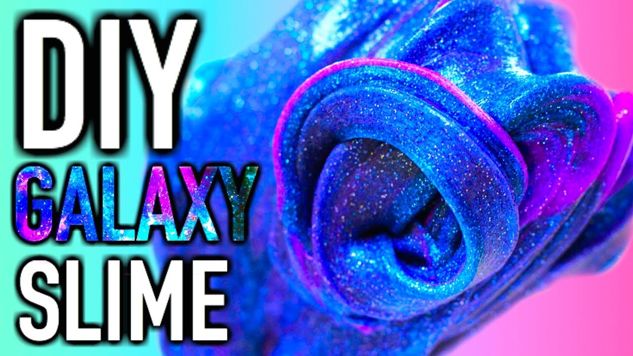 How to make Galaxy Slime with Tide Detergent Glue Borax - YouTube