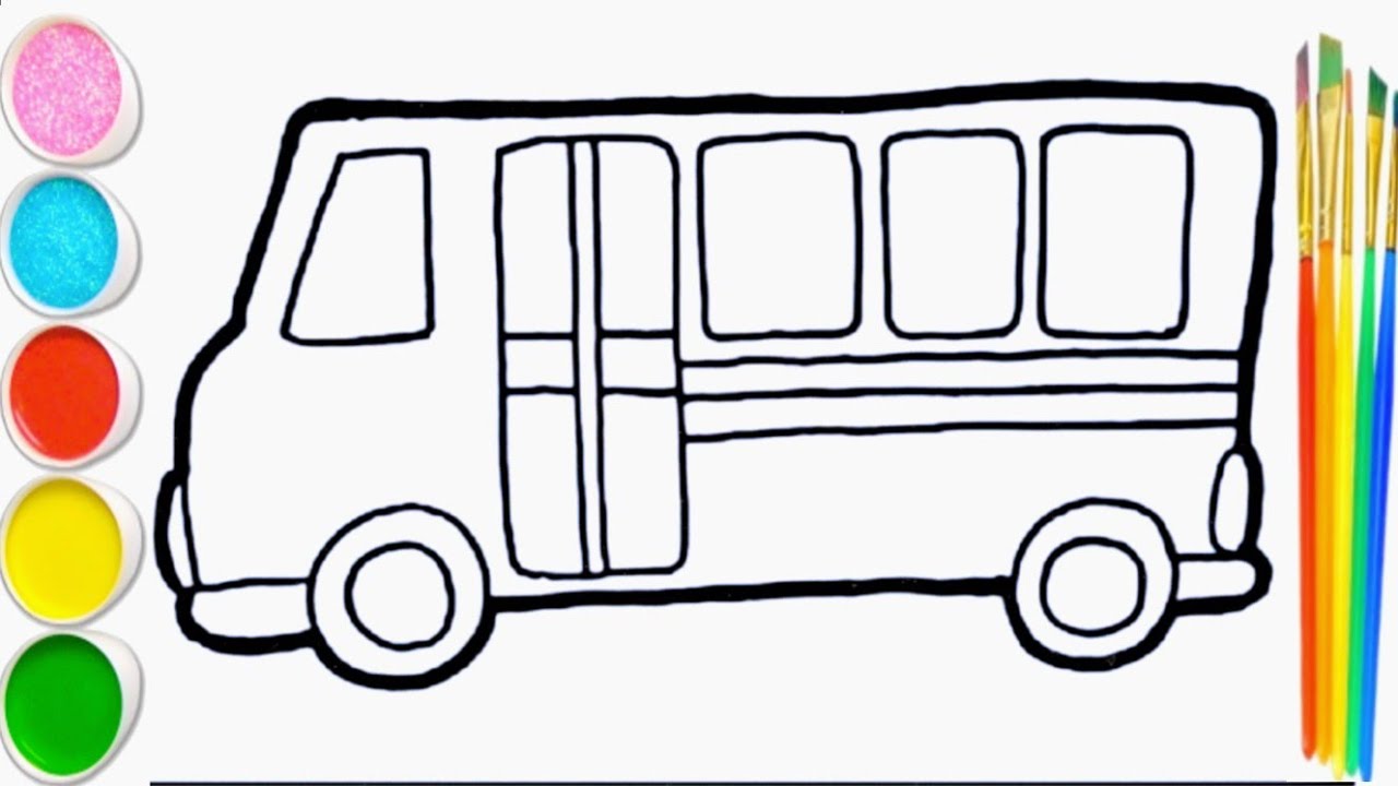 Drawing Bus. Easy drawing for kids. Simple Drawing 42 - YouTube