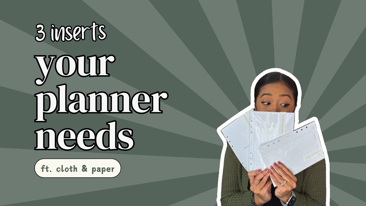 3 Cloth & Paper Inserts You’ll Want in Your Planner - YouTube