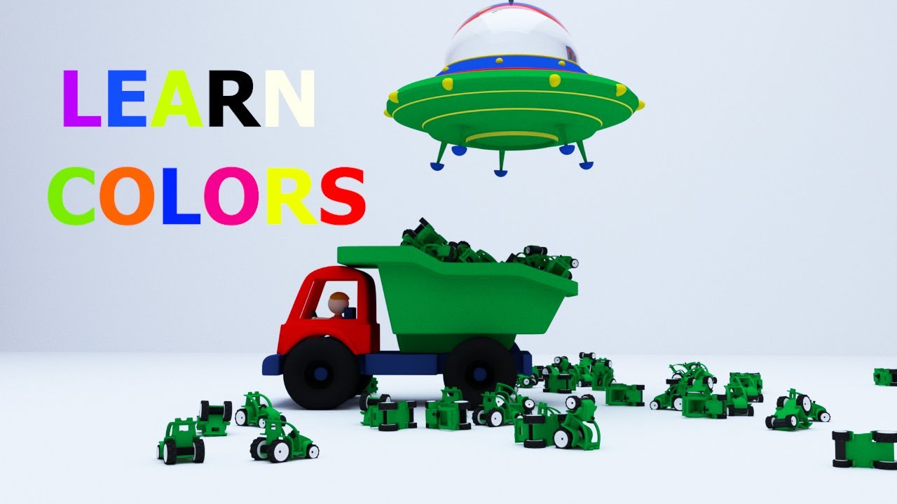 Kids Colors Learning By Truck Cars Animation - YouTube