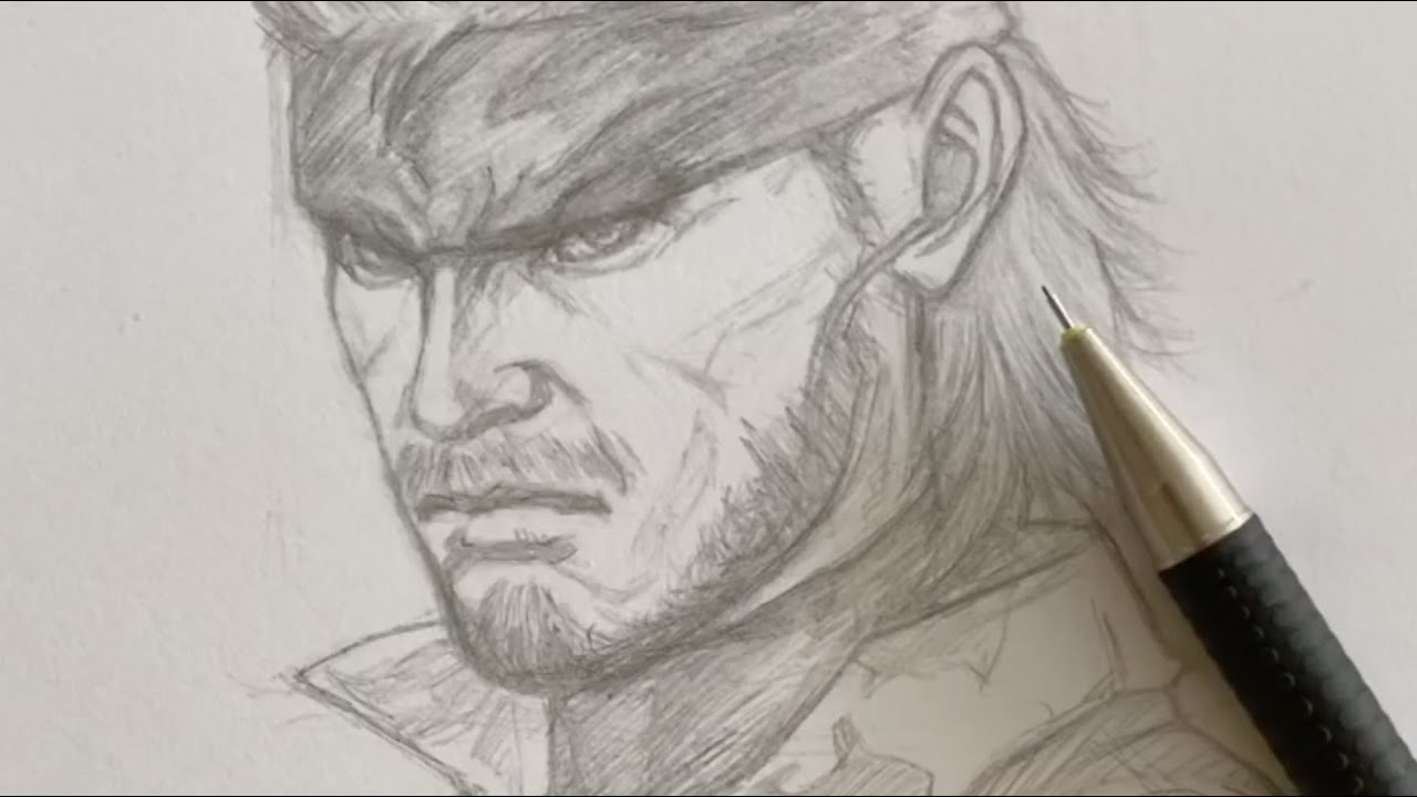 How To Draw Snake From Metal Gear Solid || Step By Step - YouTube