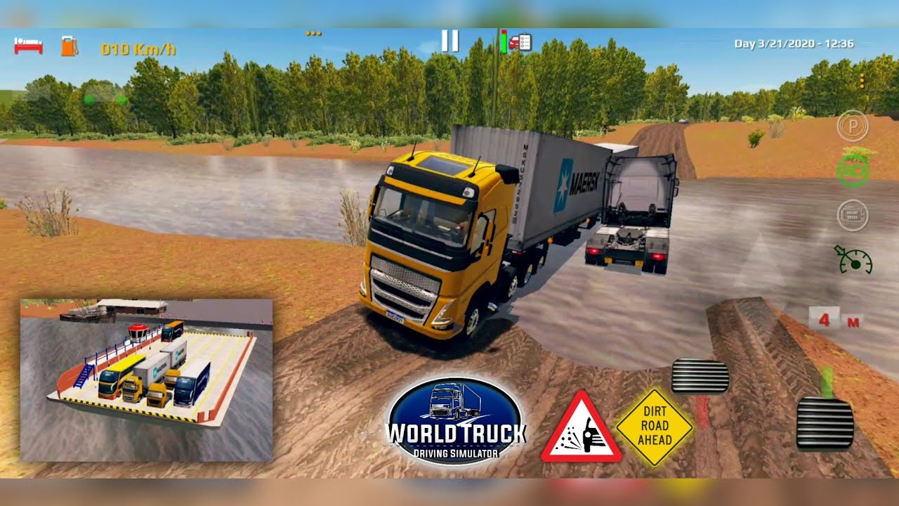 World Truck Driving Simulator - Mud & Dirt Road with Ferry | Remastered ...