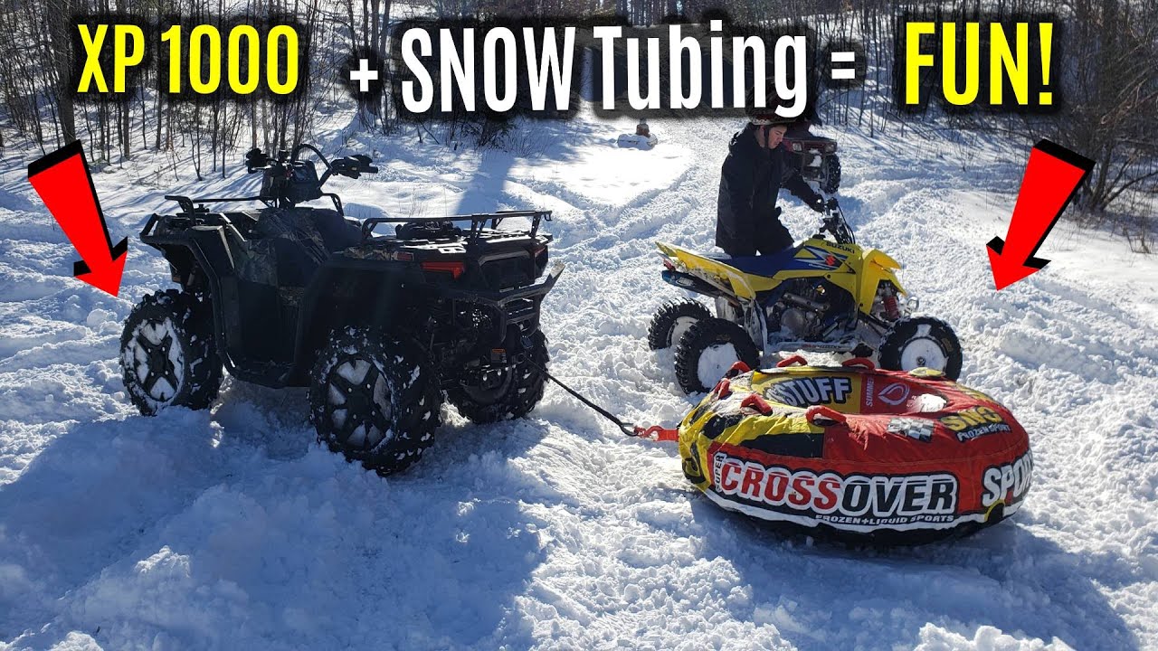 ATV + Snow Tube = FUN | Winter Ride 2020 | POLARIS Sportsman XP 1000 ...