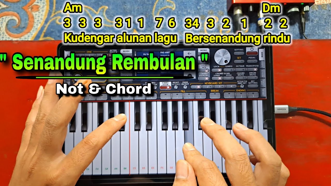 Tutorial Main Lagu " SENANDUNG REMBULAN " Not & Chord Mudah Buat PEMULA ...