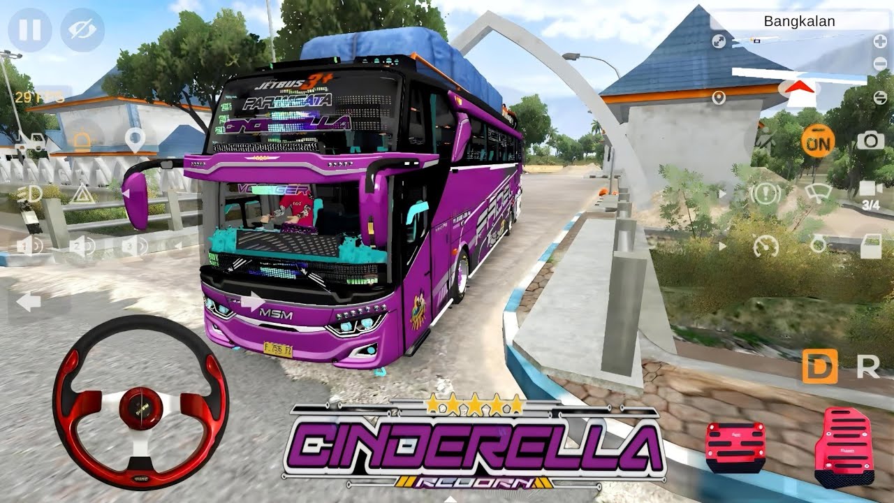 Bus MSM Fadel Cinderella Wisata Bukit Jaddih Madura l Bus Simulator ...
