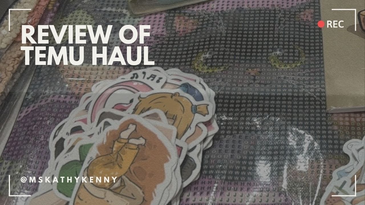 Unboxing and Review of Temu Haul (Coloring Book, Stickers, and Diamond ...