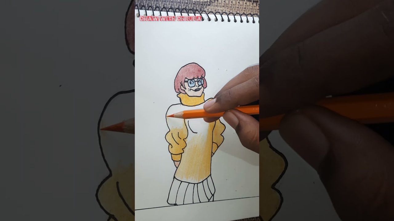 How To Draw Velma Dinkley From The Scooby Doo।Draw with Dhruba - YouTube