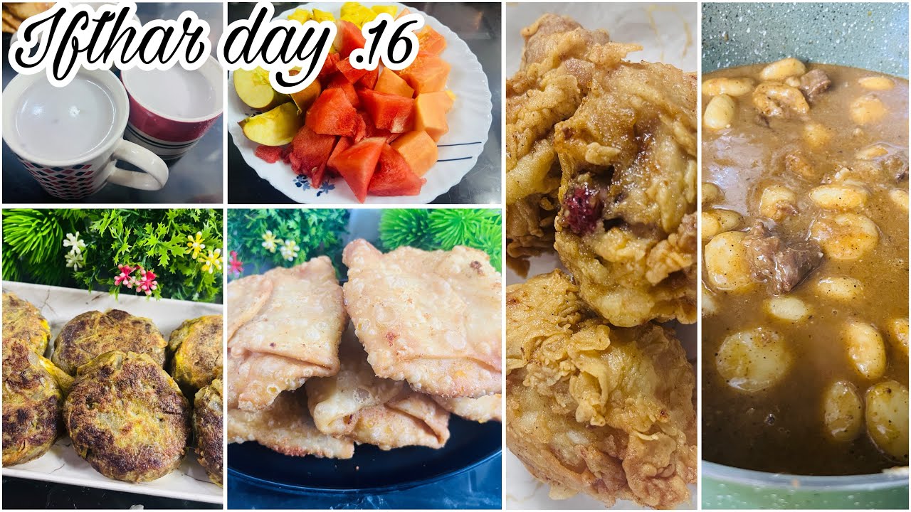 Ifthar day.16 small ifthar party , kfc chicken, chicken lifafa, cutlet ...