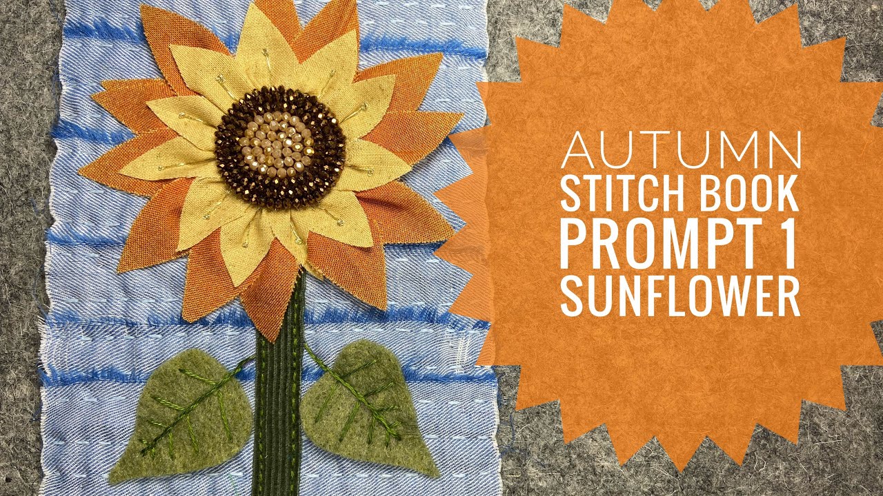 How To Slow Stitch A Sunflower w/ Bead Embroidery - Sewing - Tutorial ...
