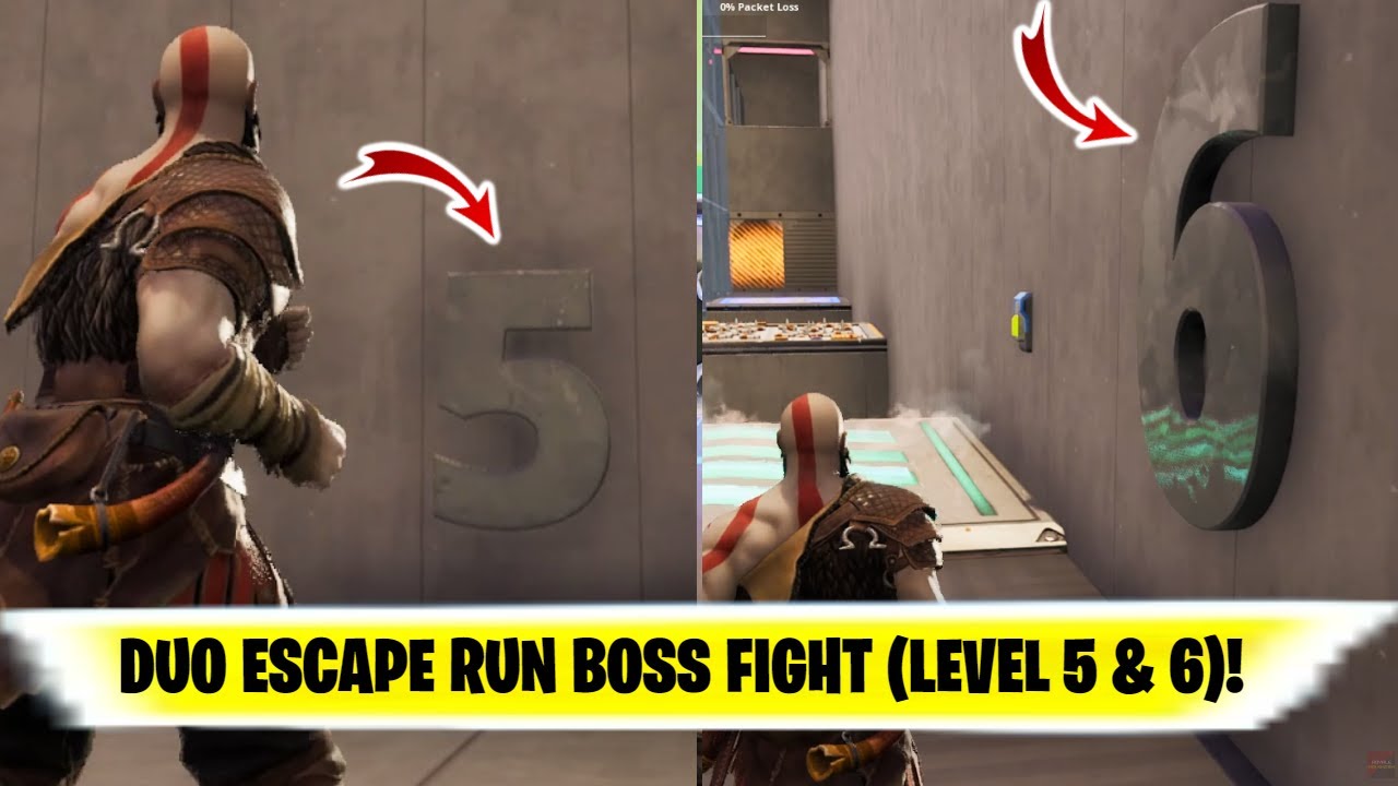 Fortnite Duo Escape Run Boss Fight LEVEL 5 LEVEL 6 Walkthrough ...
