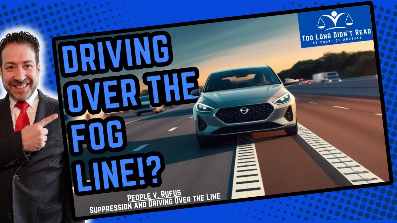 Is Driving Over the Line Cause for Suppression!?: People v. Rufus - YouTube