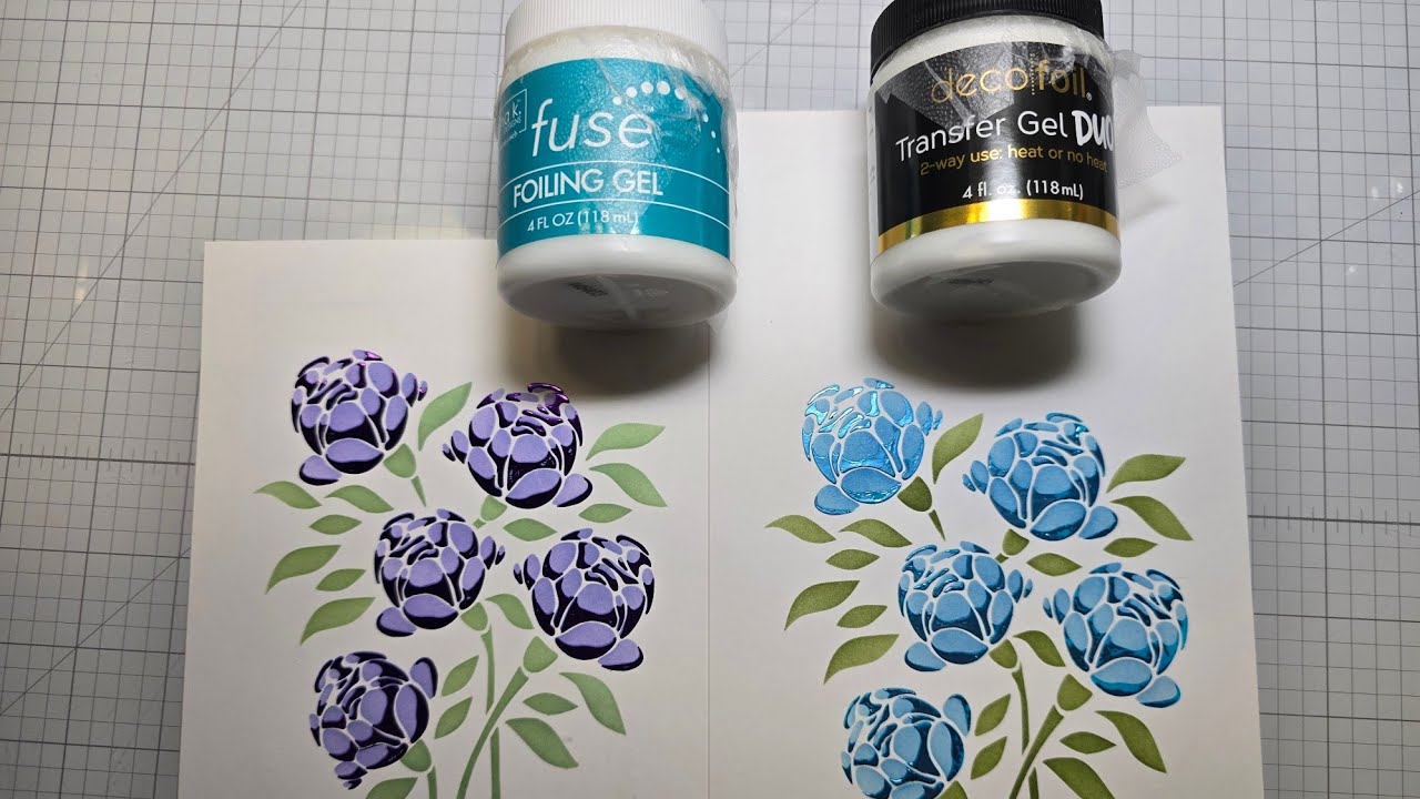 Gina K Fuse Foiling Gel vs. Deco Foil Transfer Gel Duo - YouTube