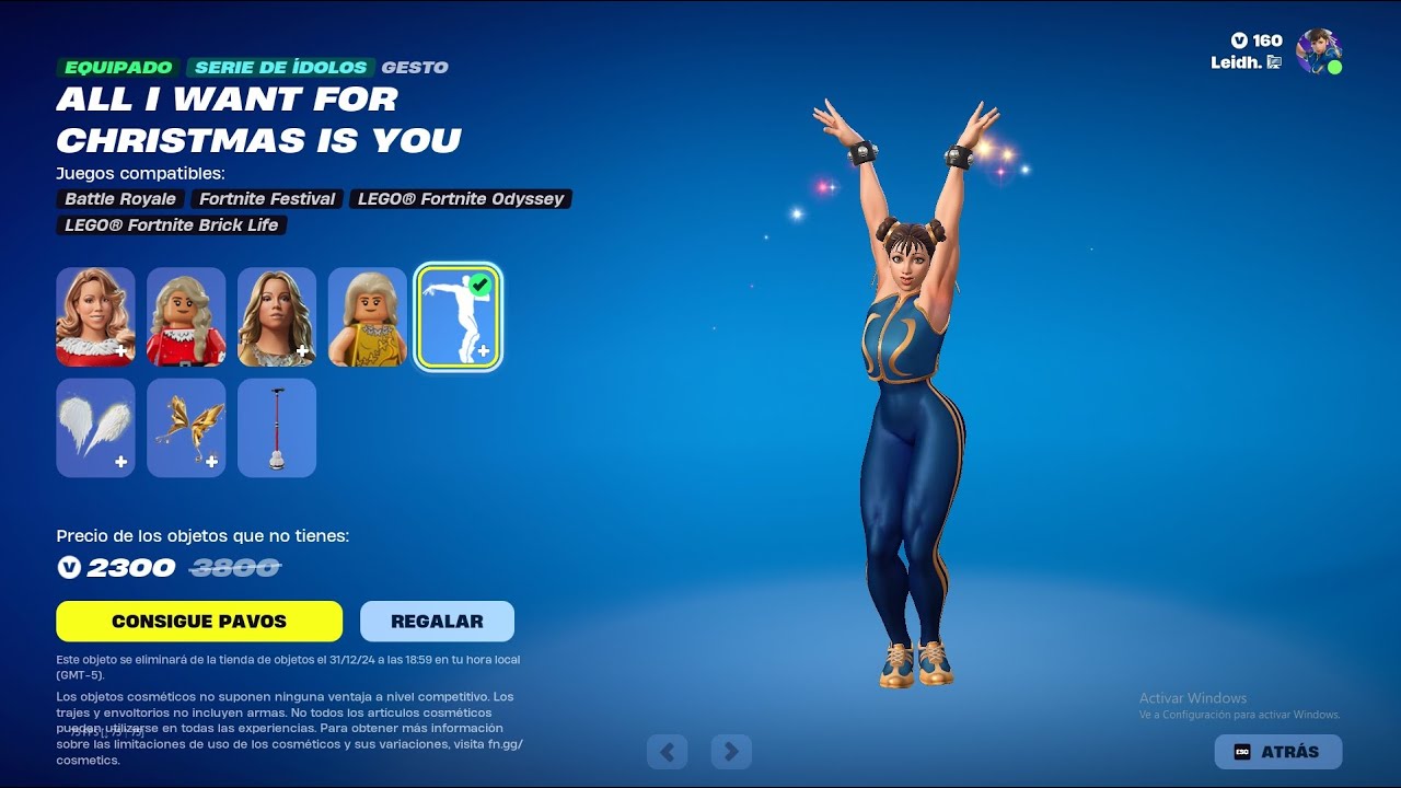 NUEVA SKIN Y BAILE *MARIAH CAREY* NUEVA TIENDA FORTNITE HOY 20 DE ...