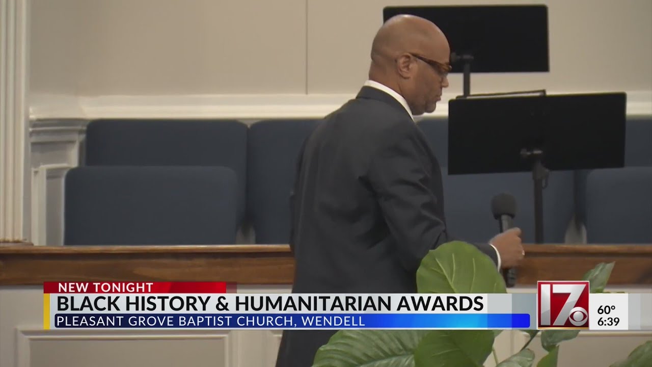 Black history and humanitarian awards at Wendell church - YouTube