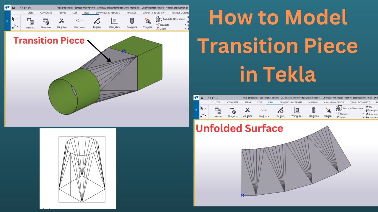 How to Model Transition Piece | In Tekla - YouTube
