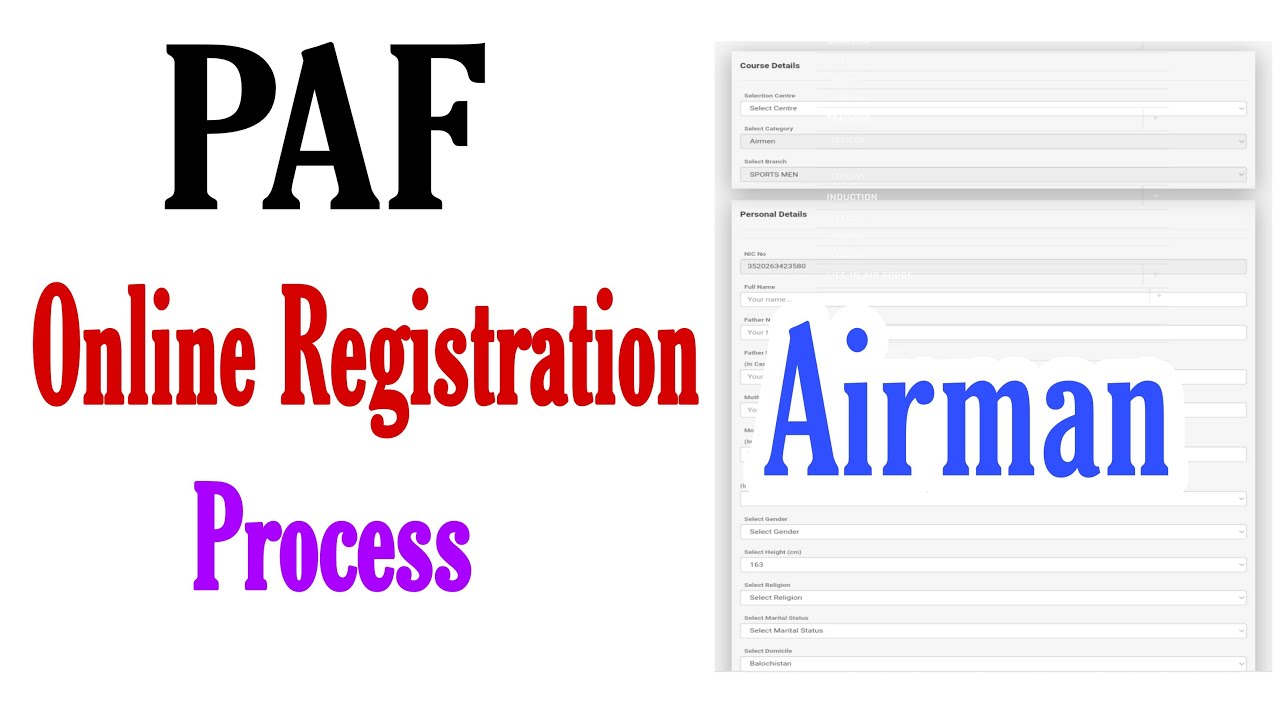 Online Registration Process For PAF Airman Jobs 2023 | How To Apply ...
