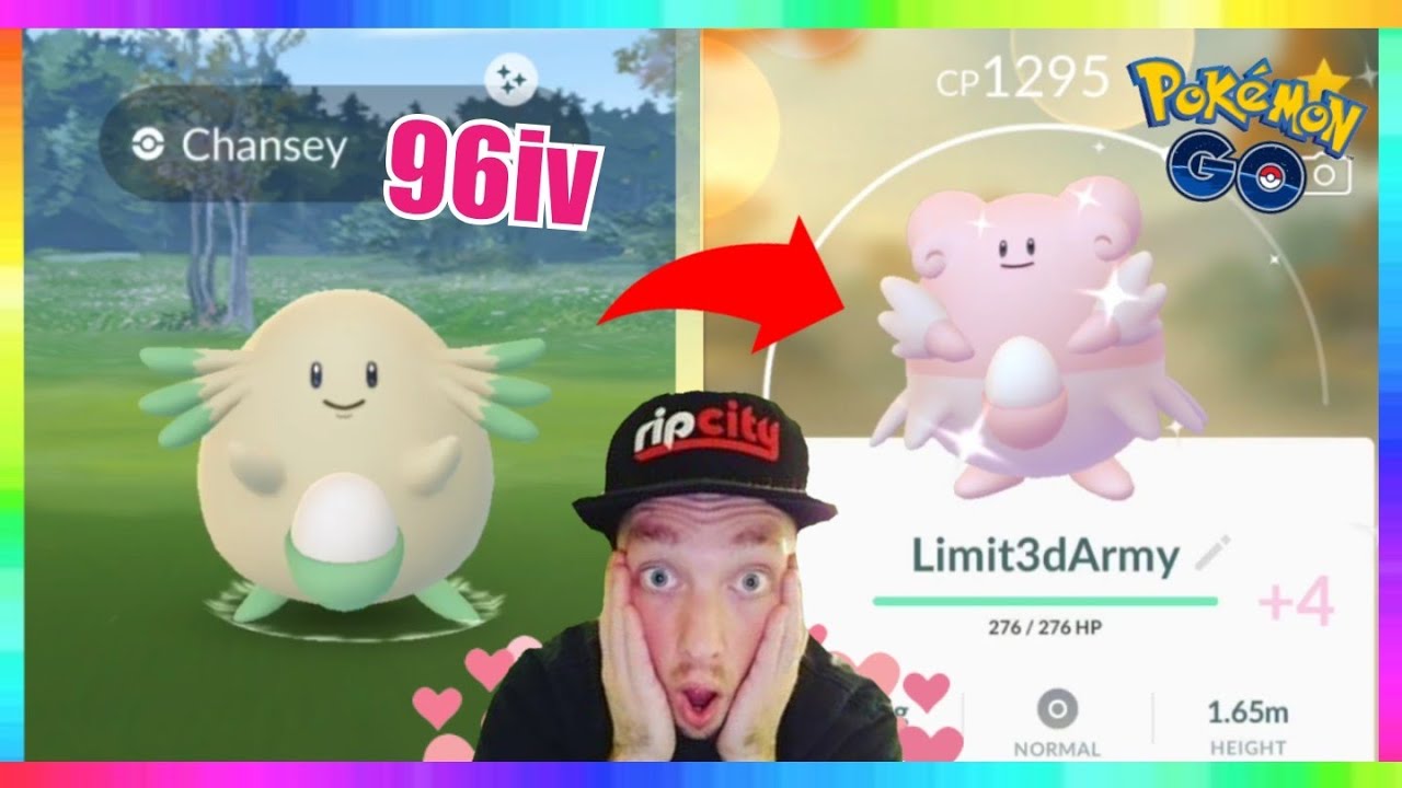 96iv SHINY CHANSEY CAUGHT + SHINY BLISSEY EVOLUTION IN POKÉMON GO! 603 ...
