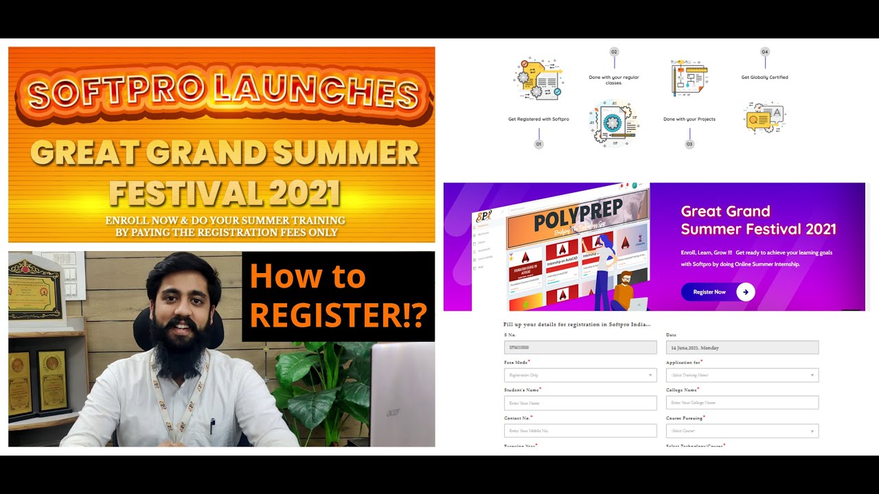 How to Register for Summer Training '21 | Step by Step | Softpro India ...