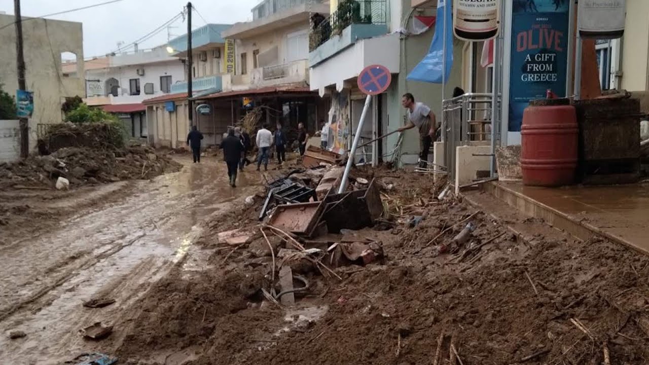 Επίσκεψη κλιμακίου του ΚΚΕ στις πλημμυρισμένες περιοχές του Ηρακλείου ...