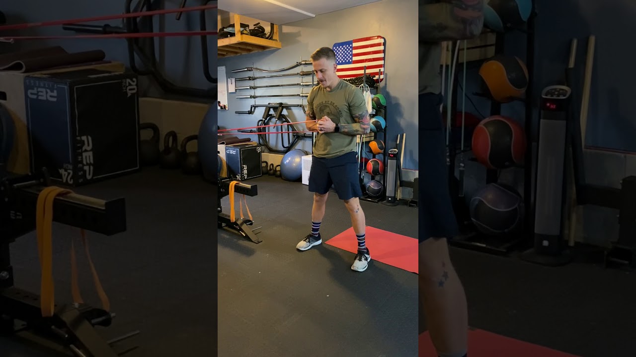 Banded Squat and Palloff Press - YouTube