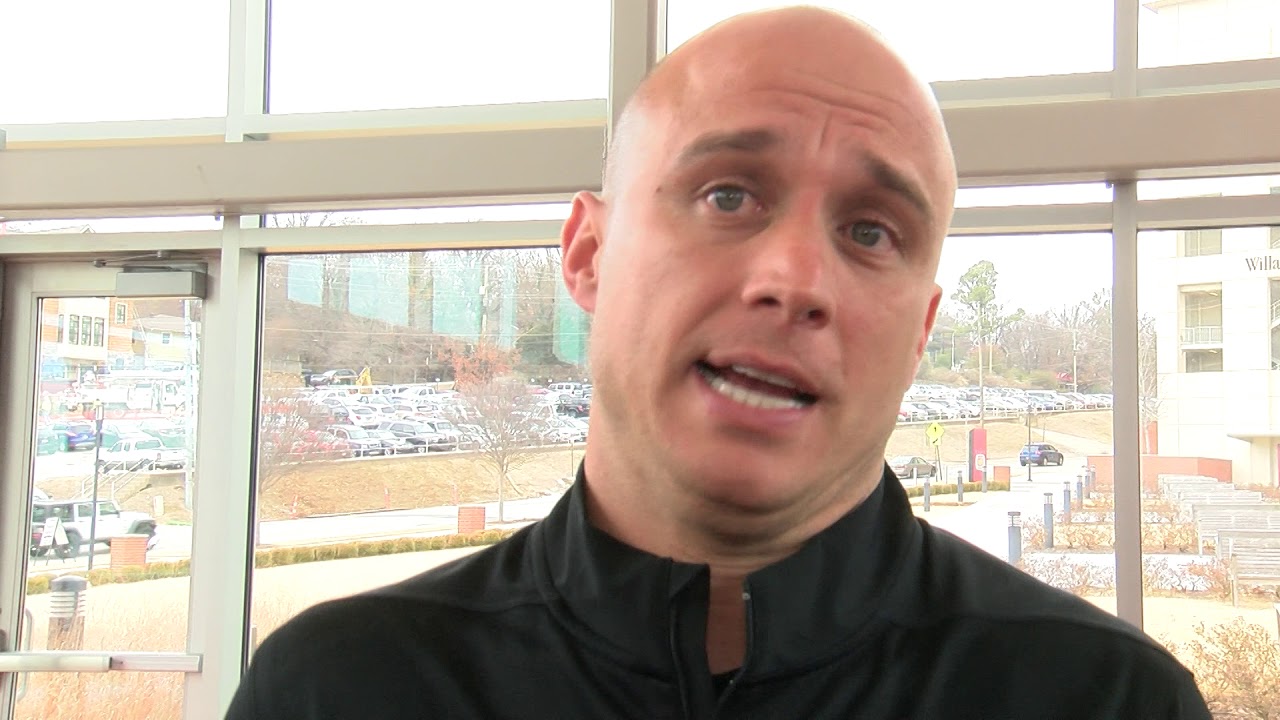 Arkansas wide receivers coach Justin Stepp Interview 2-21-19 - YouTube