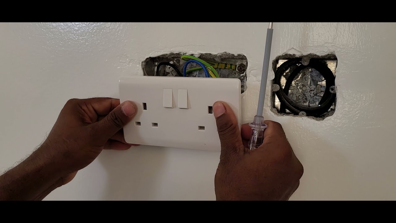 Best Electrick Work 13A 2 Gang Double Socket Connection - YouTube