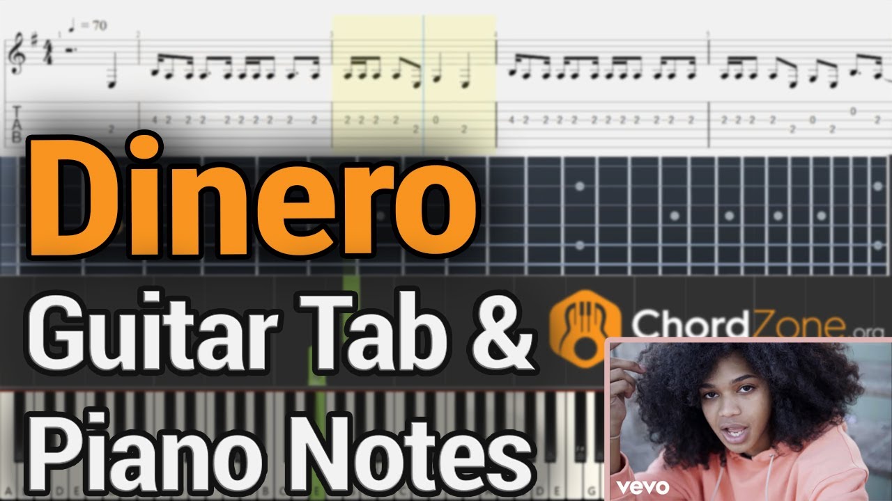 Dinero | Trinidad Cardona Guitar Tabs and Piano Notes - Tutorial - Easy ...