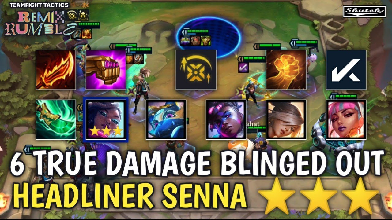 6 True Damage Bliged Out, Headliner Senna ⭐⭐⭐ - TFT Set 10 : Remix ...