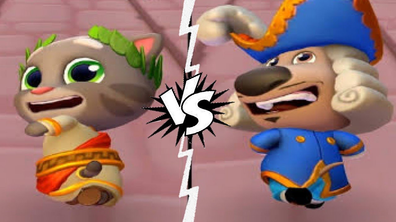 Talking Tom Gold Run 2 Roman Tom vs Captain Ben vs Roy Raccoon Gameplay ...