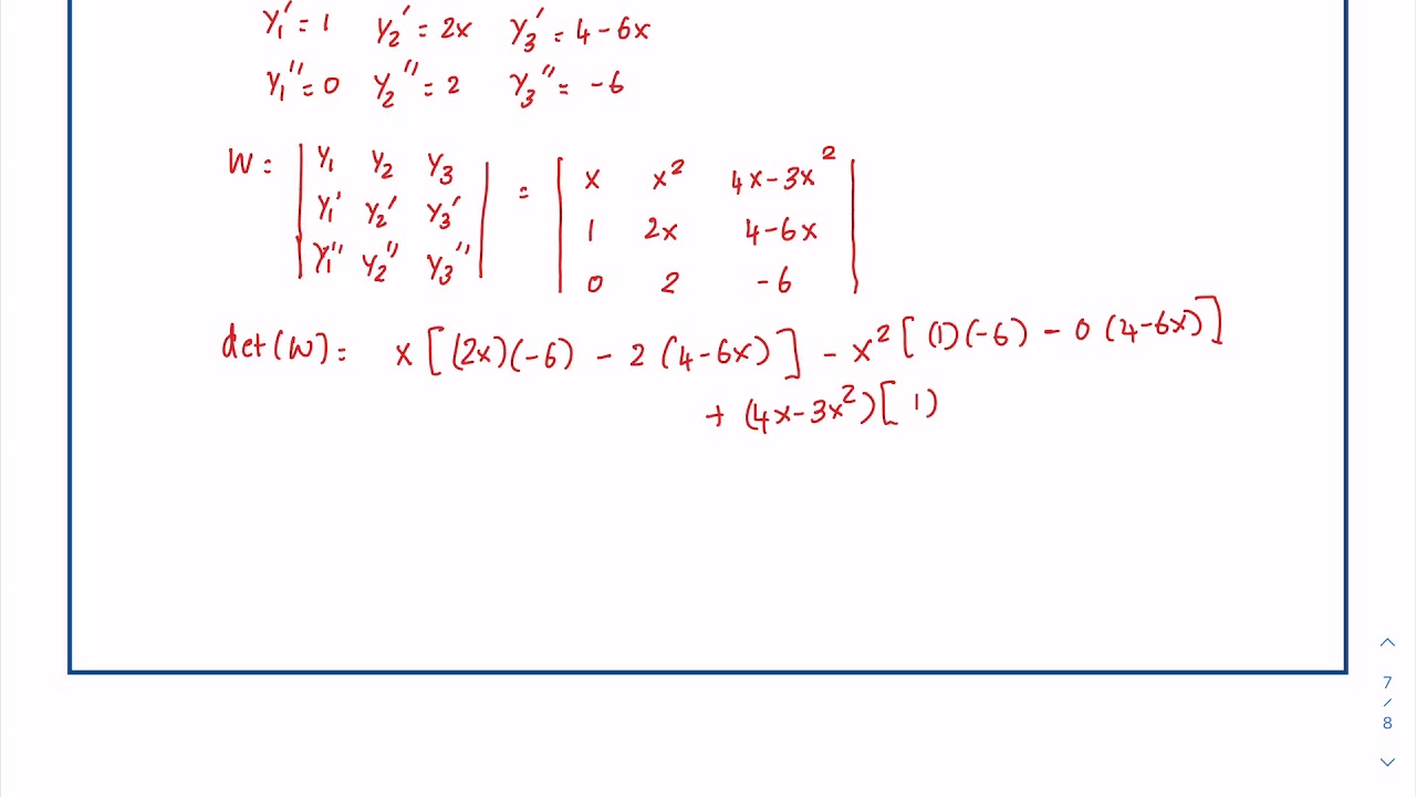 Wronskian and Linear Independence - YouTube