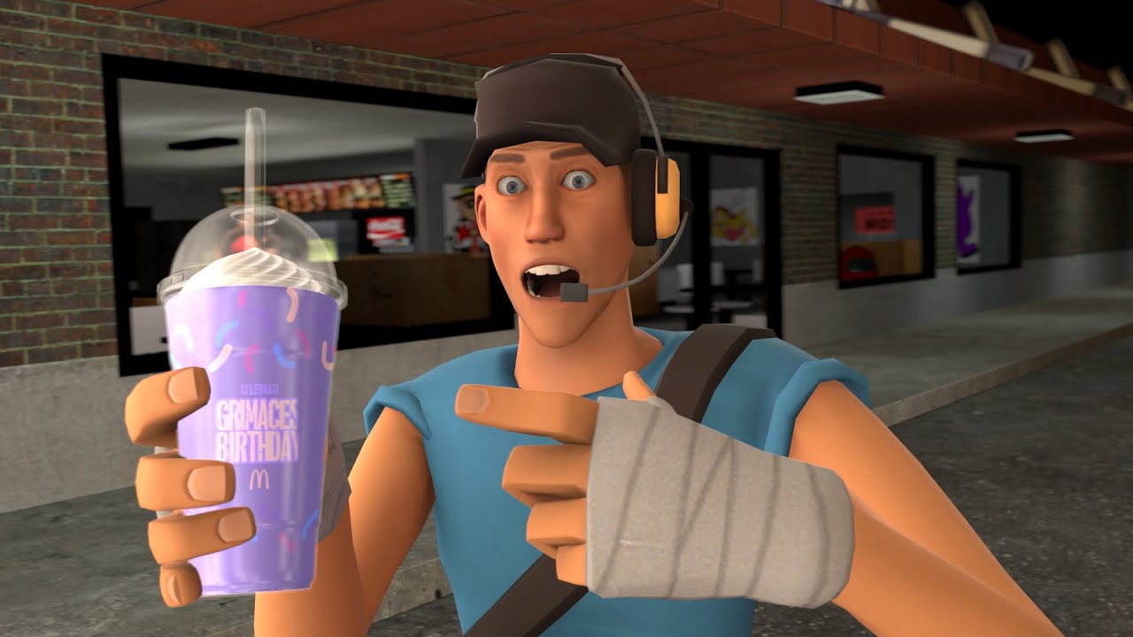 Scout Tries the Grimace Shake [TF2 SFM] - YouTube
