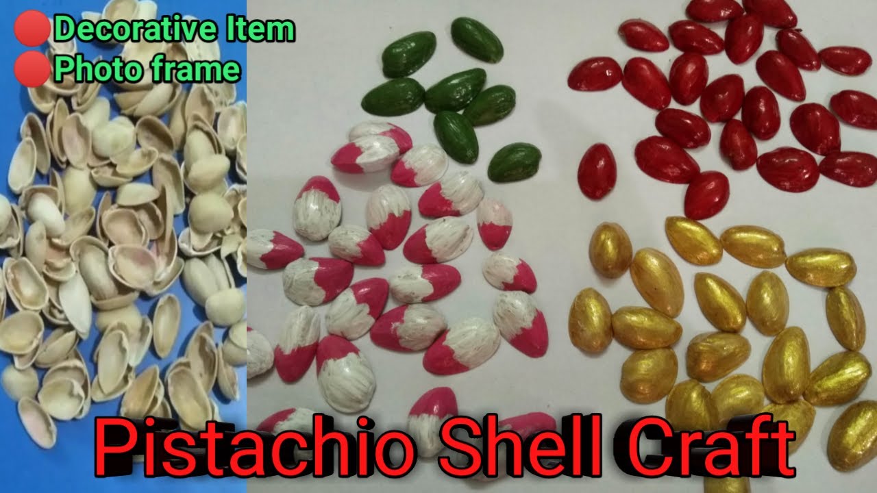 Pista Shell Crafts Ideas |wall decor |Photo Frame |Reuse of Pista Shell ...