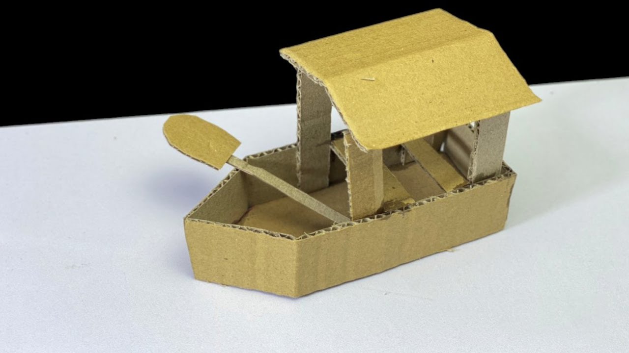 making a beautiful looking boat from cardboard @MsInventor101 - YouTube