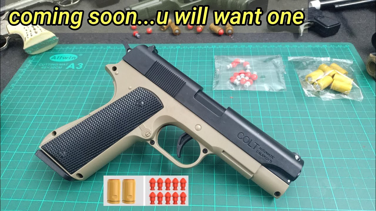 Colt M1911 blowback..using Ejection soft shell bullet...really amazing ...