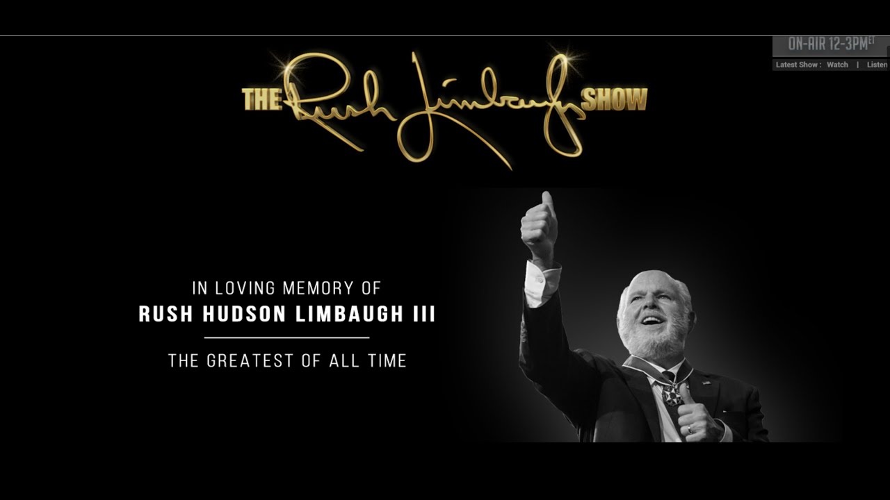 RIP Rush Limbaugh, Talk Radio Titan and Conservative Media Pioneer ...