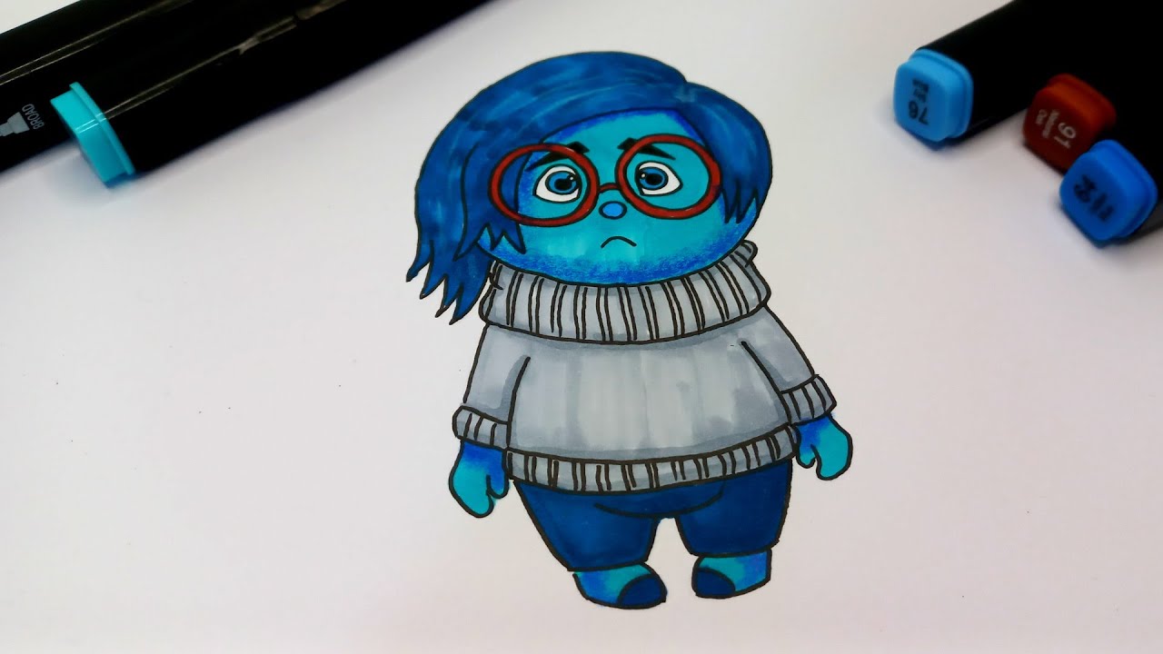 How To Draw SAD Character In INSIDE OUT 2 - YouTube