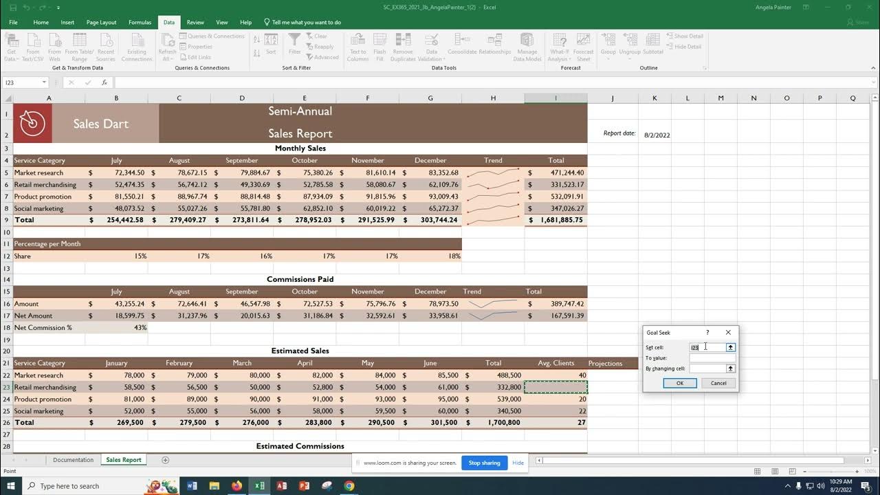 Excel 2021 Sam Module 3 1b - YouTube