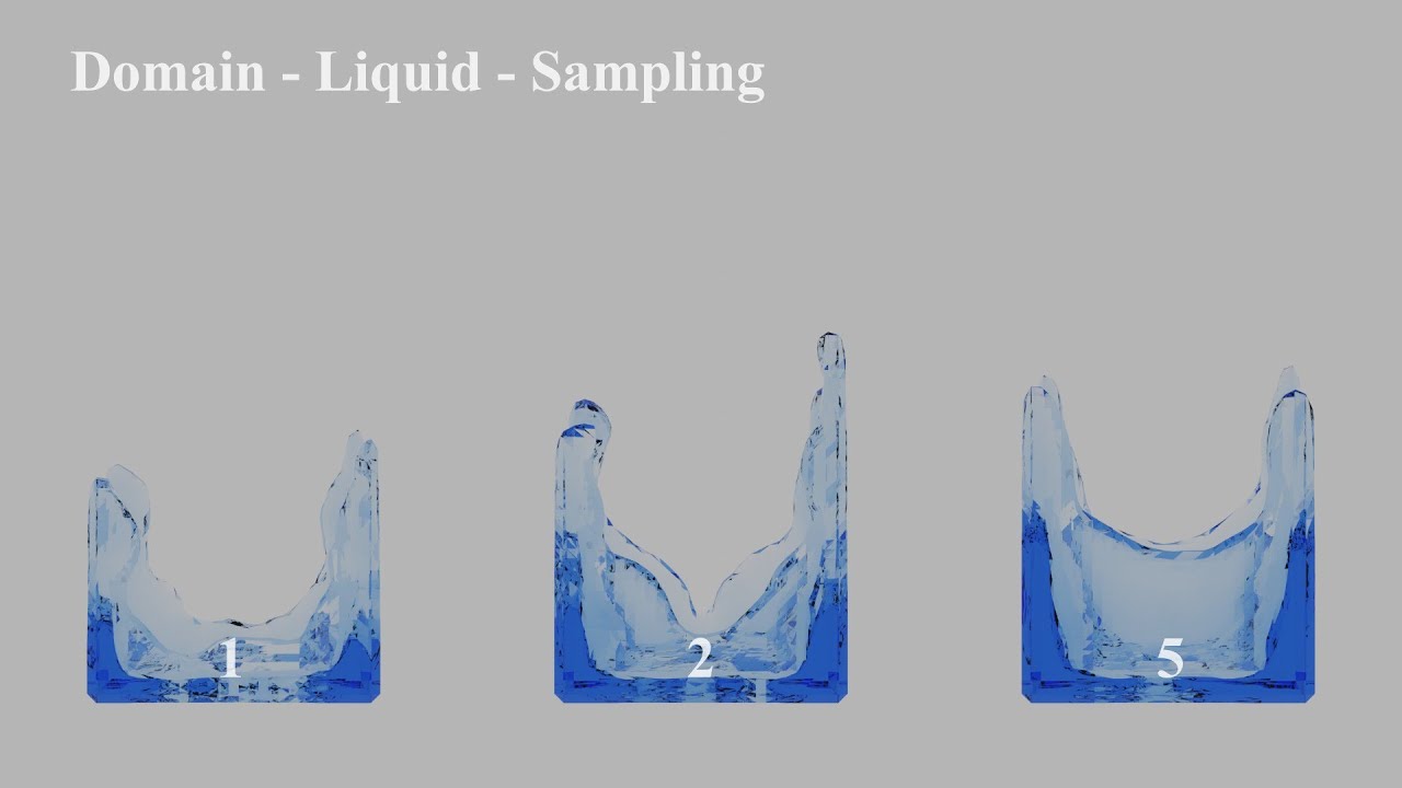 【Blender3.2】Domain - Liquid - Sampling (Fluid/Liquid Simulation) - YouTube