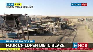Hendrina shack fire | Four siblings dead