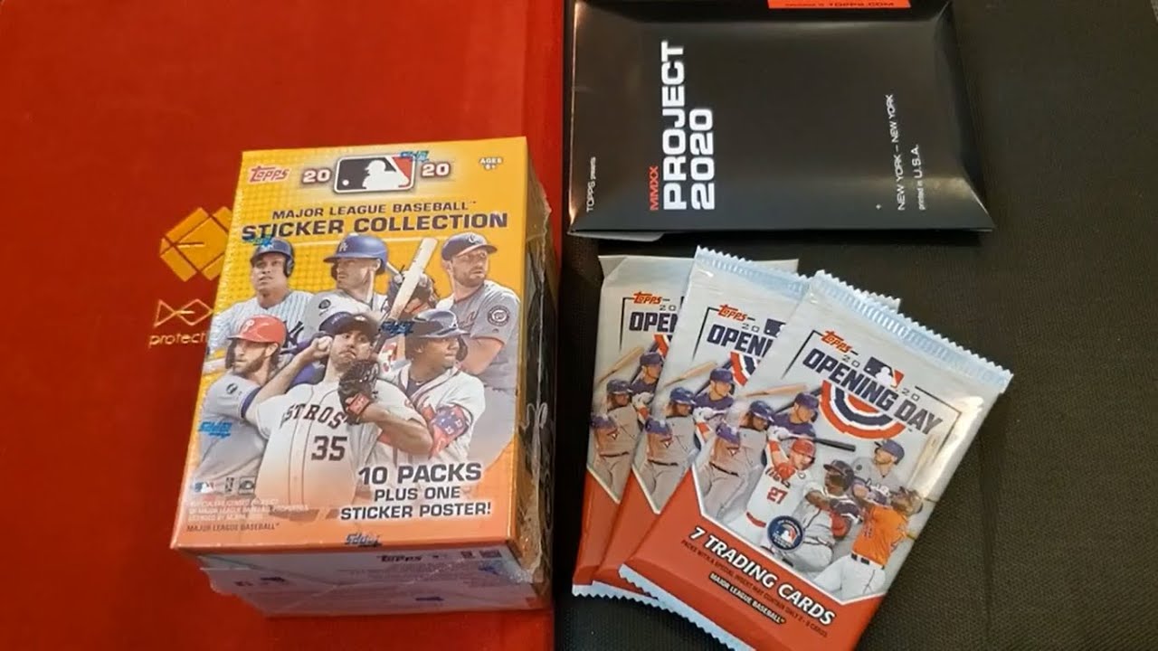 TOPPS 2020 MLB STICKER COLLECTION! PLUS TOPPS PROJECT 2020 CARD! - YouTube
