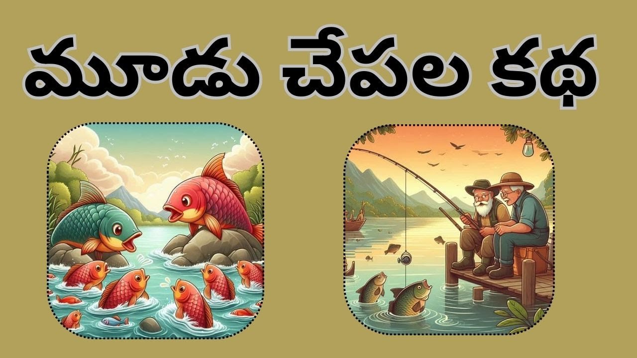 మూడు చేపల కథ నీతి కథ. MUDU CHEPALA KATHA TELUGU MORAL STORY - YouTube