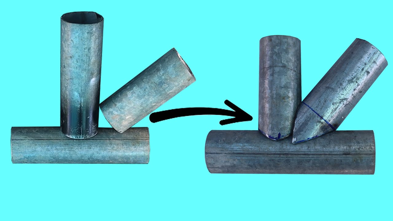 Handmade A Template For Cutting Pipe - YouTube