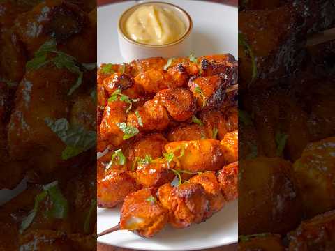 Shiny Honey Tandoori Chicken Skewers! 🍗 ✨ Quick Recipe #easyrecipe