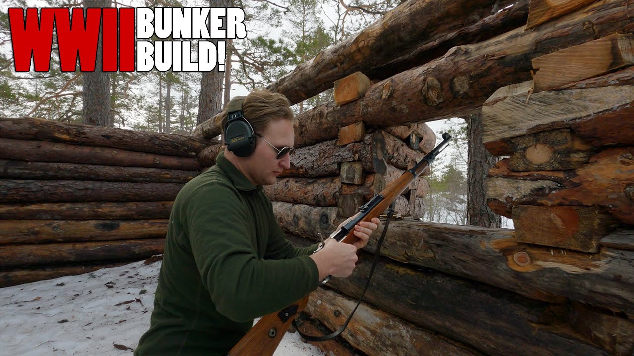 German WW2 Log Bunker Build (16) – There is still too much snow to ...