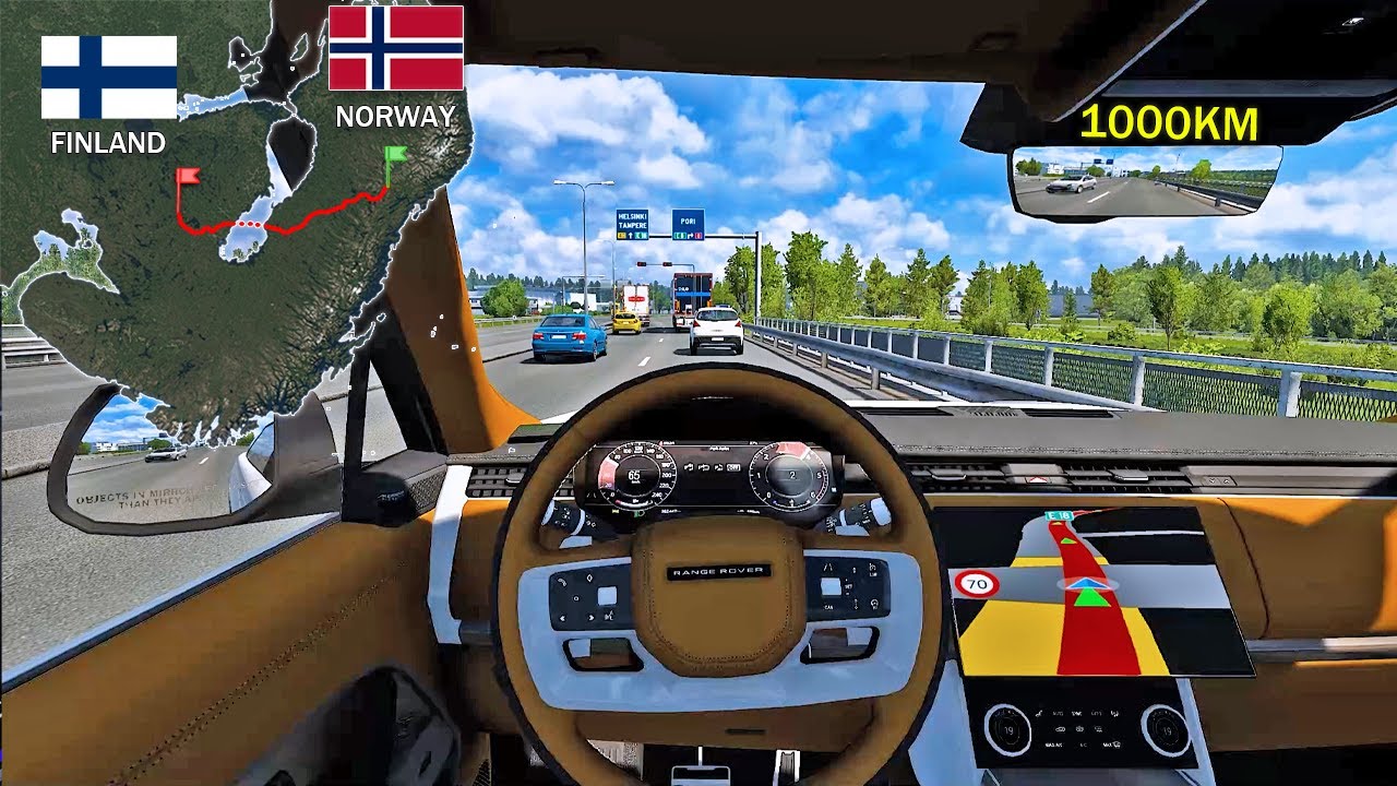 ETS2 Long Road Trip - Norway to Finland | Range Rover | Euro Truck ...