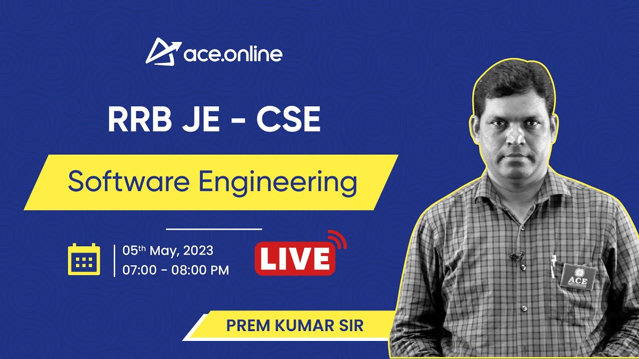 Software Engineering : RRB - JE (Computer Science) | Prem Kumar Sir | ACE Online - YouTube