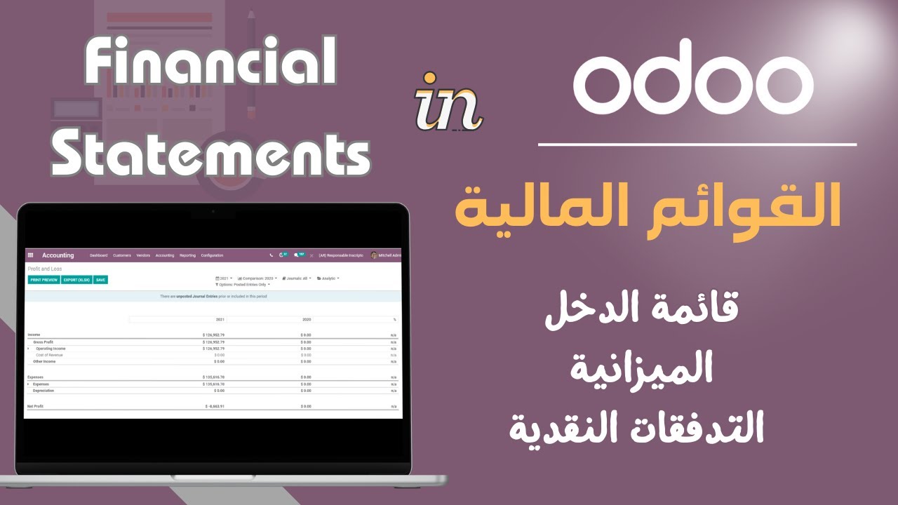 Financial statements Reports in Odoo (Profit &loss, Balance sheet and ...
